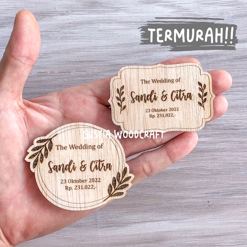 Jual Laser Cut Grafir Nama Kayu Mahar Label Ukir | Seserahan Mahar ...