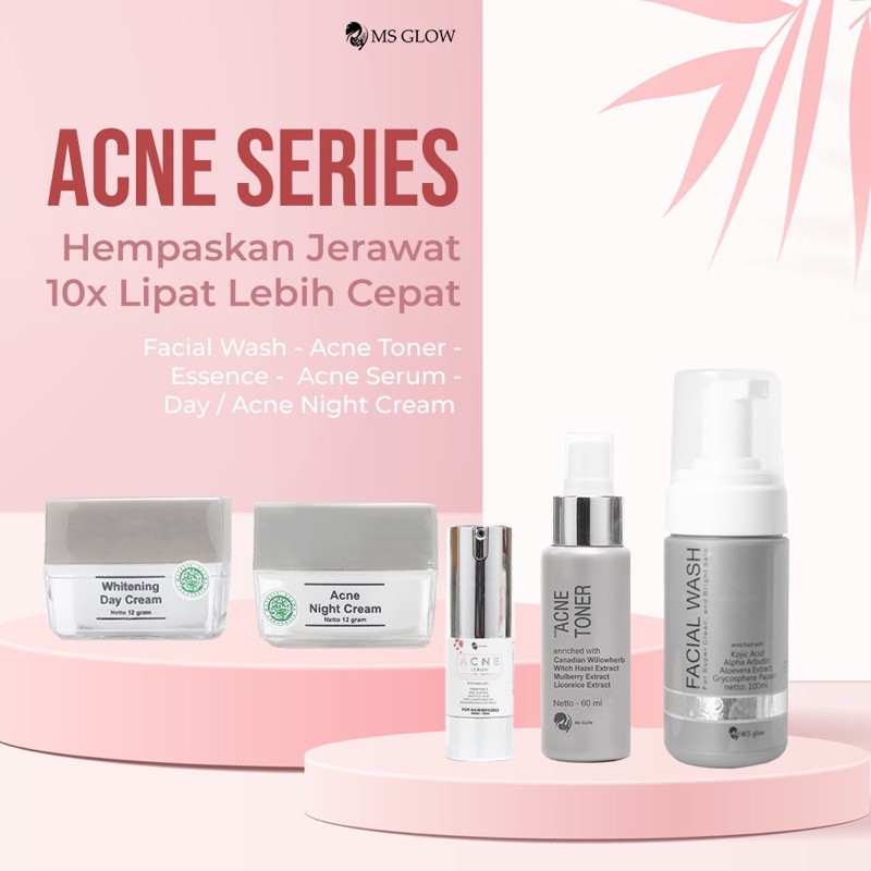 Paket acne plus serum acne ms glow / msglow ori | Shopee Indonesia