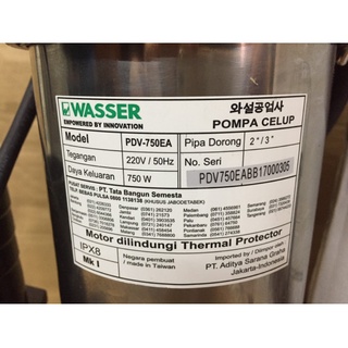 Jual PDV 750 EA submersible sewage pump pompa celup air kotor wasser ...