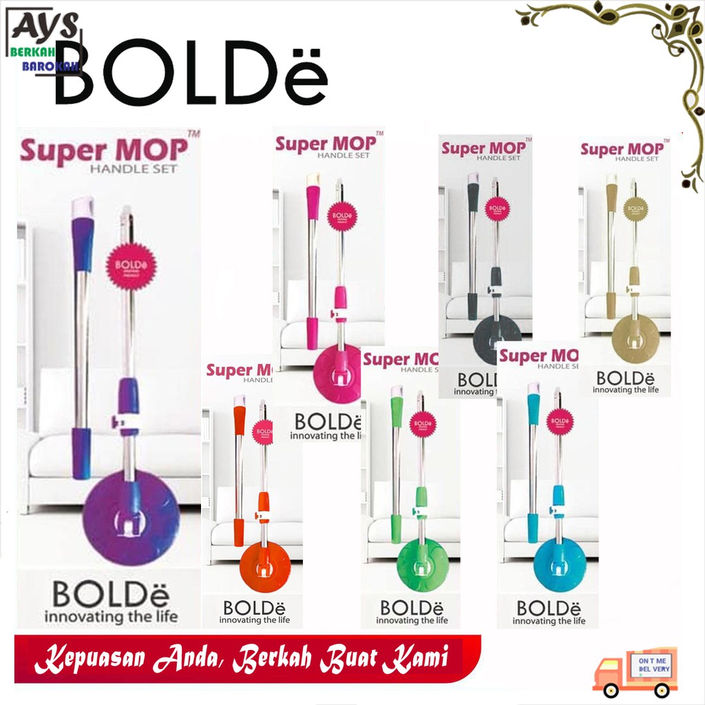 Jual Bolde Super Mop Handle Set Tongkat Pel - Tangkai Gagang Pel ...