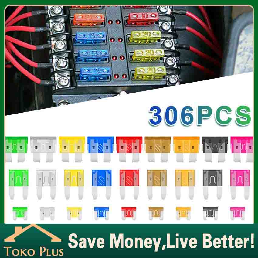 Jual 306 PCS Sekring Sikring Fuse Blade Tancap Mini 2 5 7,5 10 15 20 25 ...