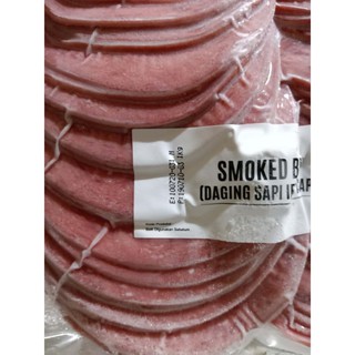 Jual SMOKED BEEF DAGING SAPI ASAP SLICE 1 KG HALAL PREMIUM ENAK ...