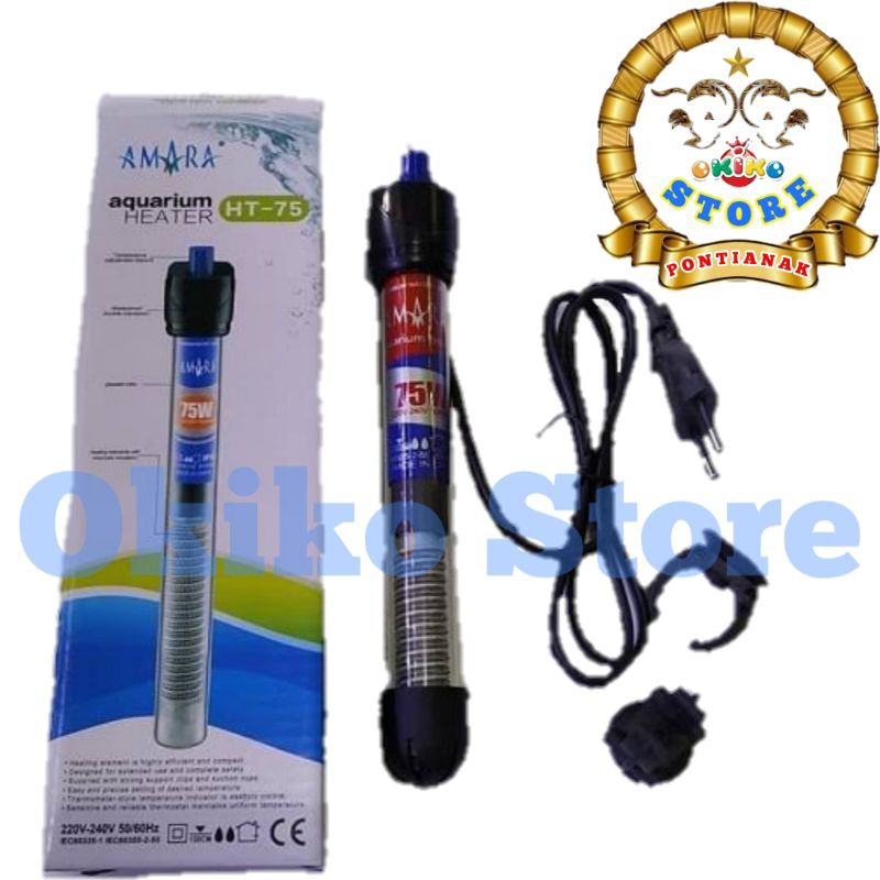 Jual HEATER AQUARIUM AMARA 75W PEMANAS AIR AQUARIUM AMARA HT-75 ...