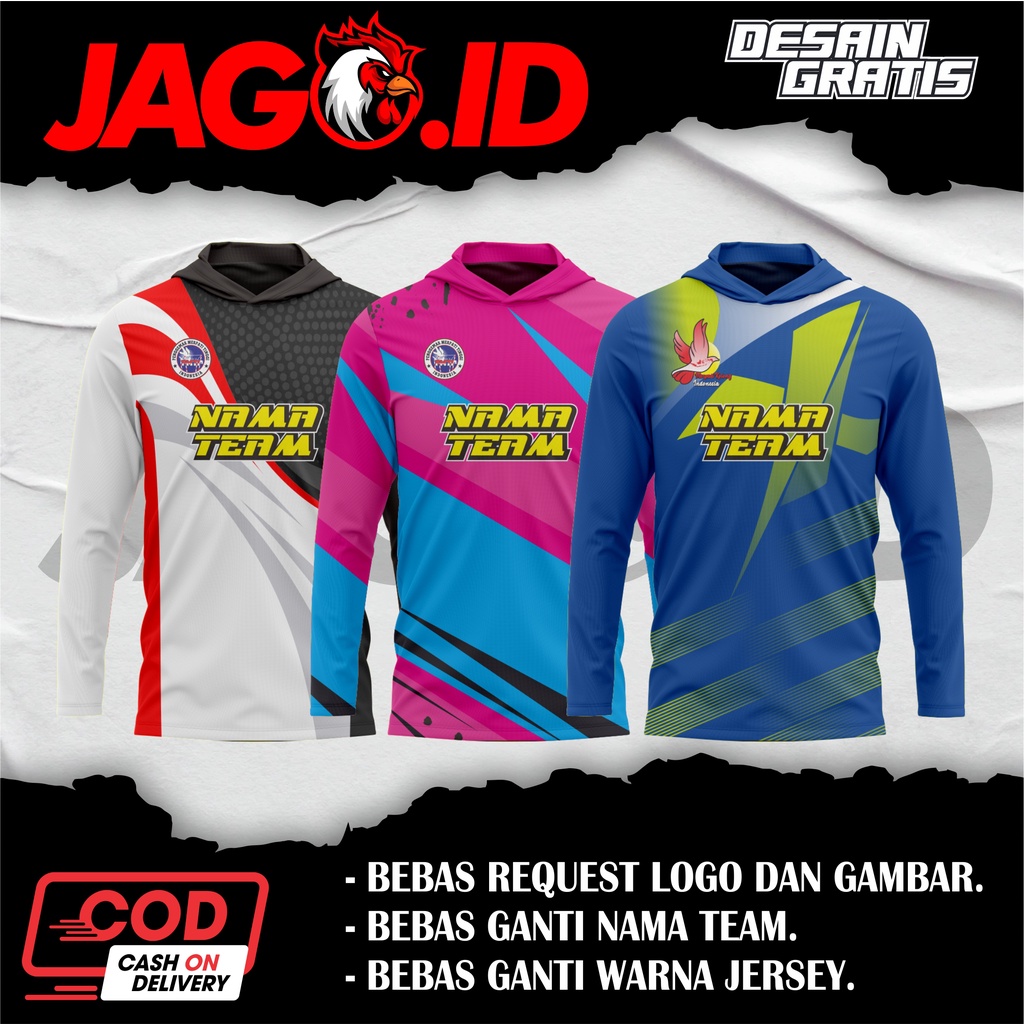 Jual Jersey Merpati Full Printing, Desain Custom, Bebas ganti Warna ...