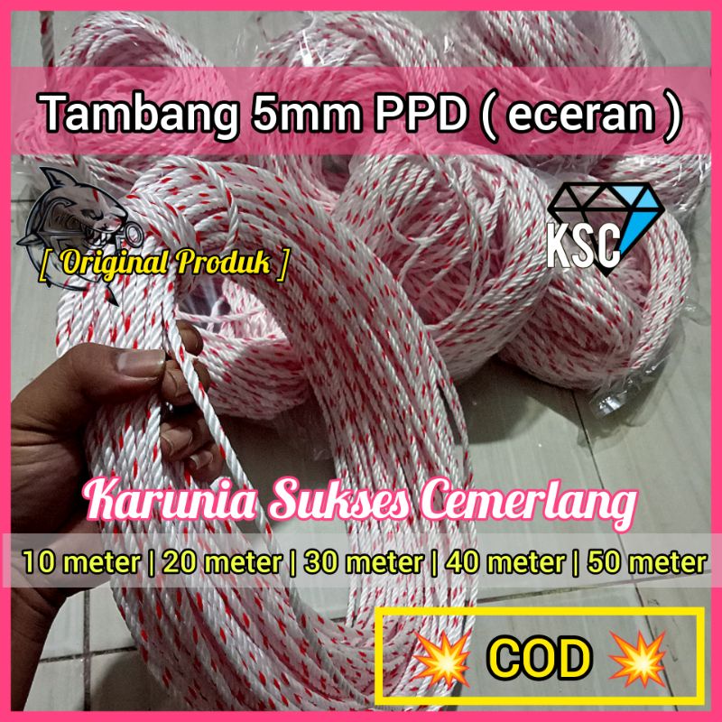 Jual TALI 5MM PPD (ECERAN) TALI IKAT MOBIL / TAMBANG LOSBAK / TALI TRUK ...