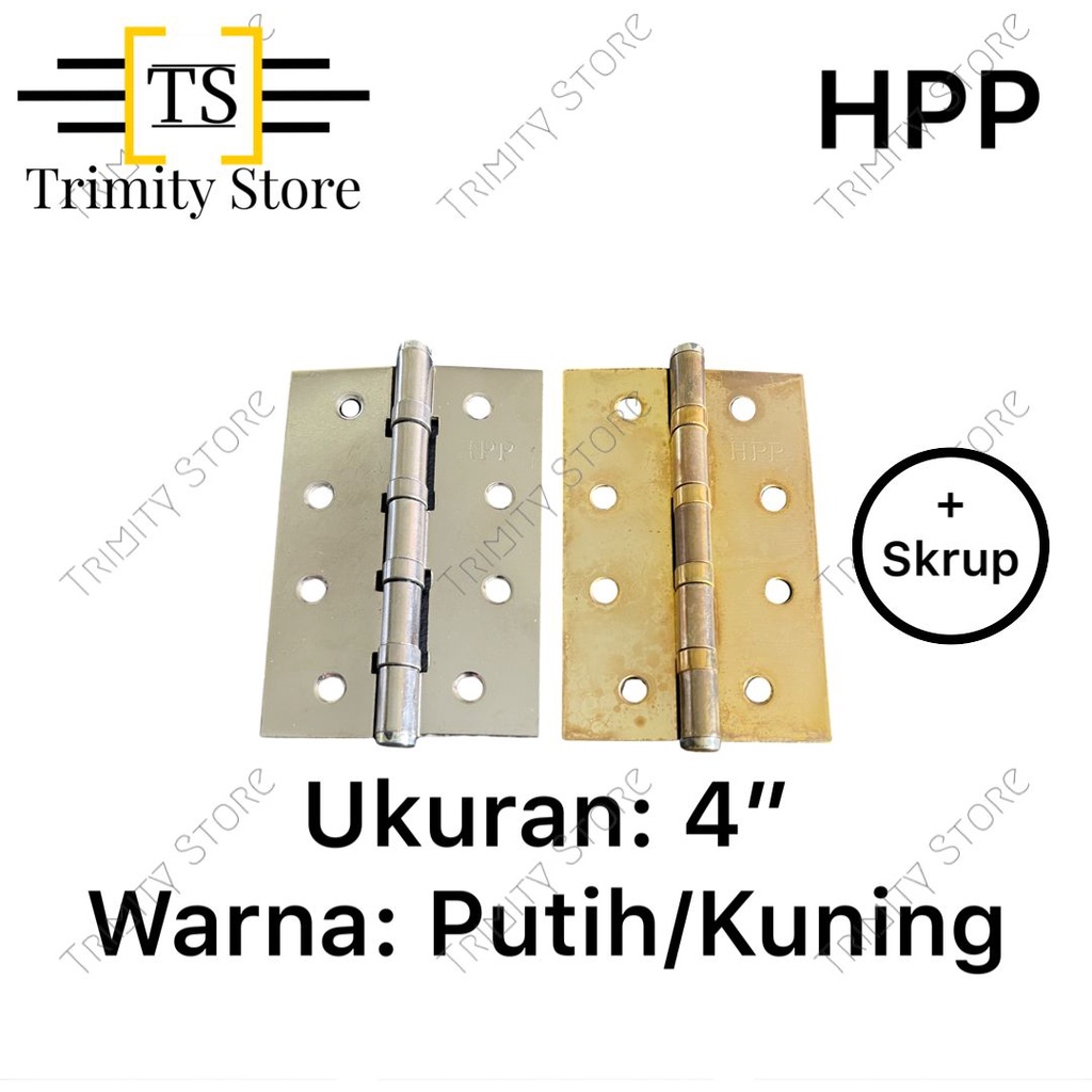 Jual Engsel Plat 4" HPP (Engsel Pintu / Engsel Jendela) | Shopee Indonesia