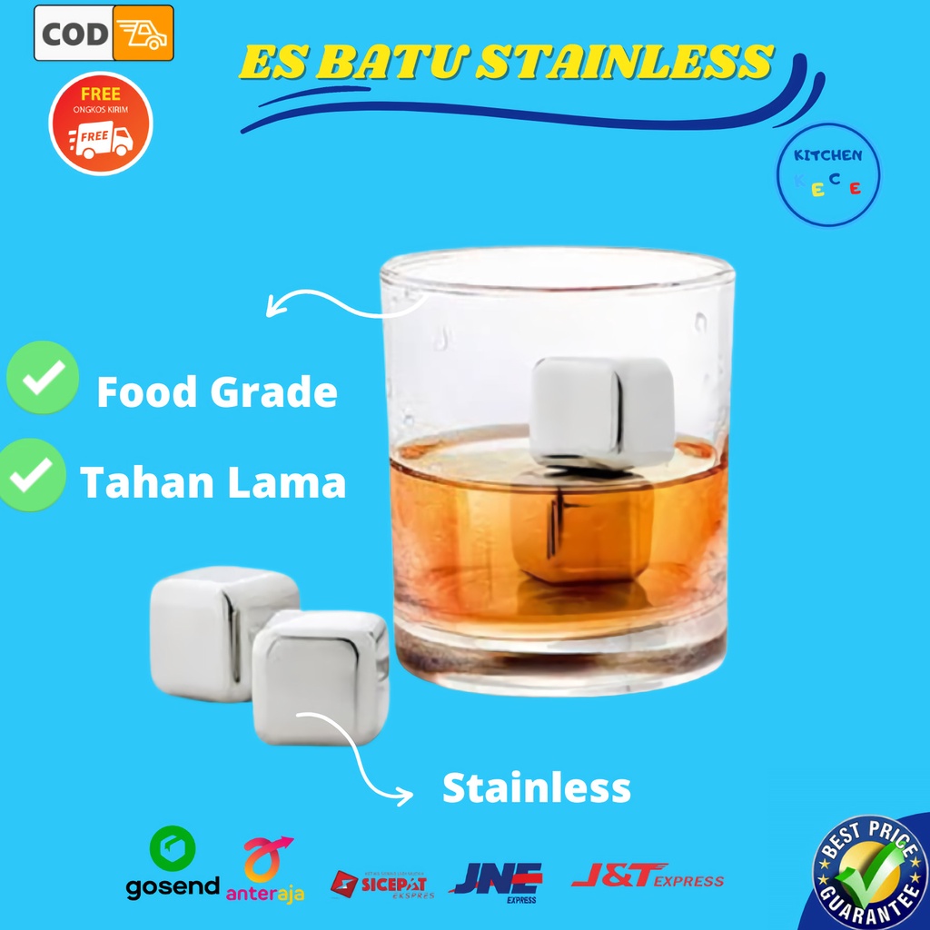 Jual Es Batu Stainless Bentuk Kotak Ice Cube Food Grade Esbatu Dingin ...