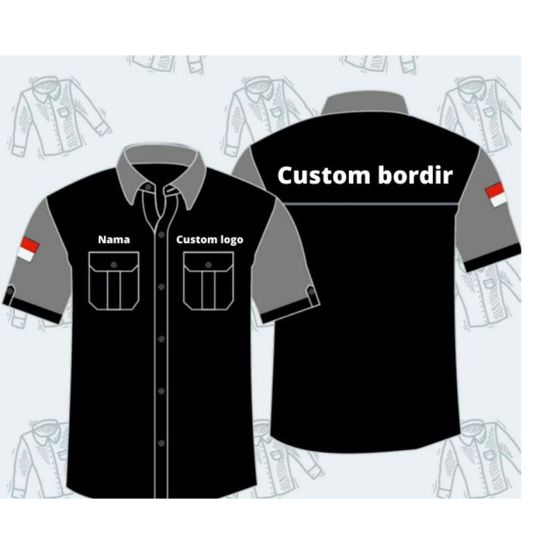 Jual KEMEJA PDL PDH CUSTOM MODEL LENGAN PENDEK {minimal order 12 pc ...