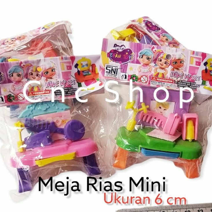 Jual Mainan Anak Cewe Meja Rias Mini Beauty Set ukuran 6cm Lucu Murah ...