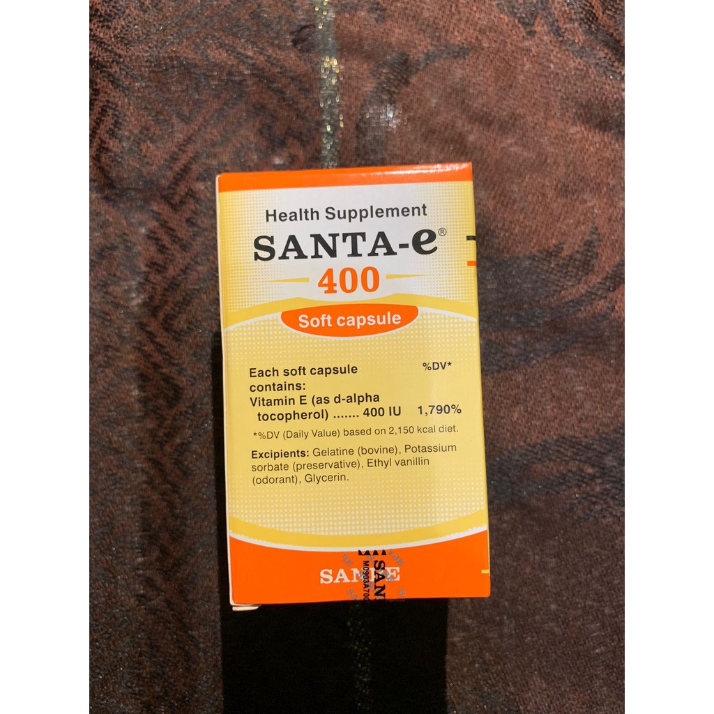 Jual Santa-E 400 Soft Capsule per Box 30 Capsule Indonesia|Shopee Indonesia