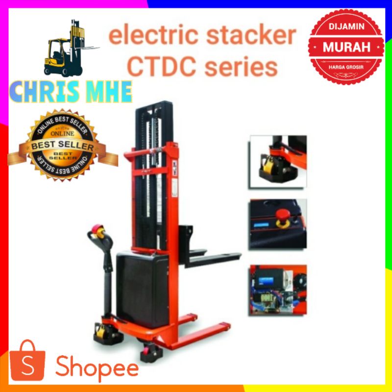 Jual jual electric stacker 1.5 ton 3.5 meter / hand lift electric ...