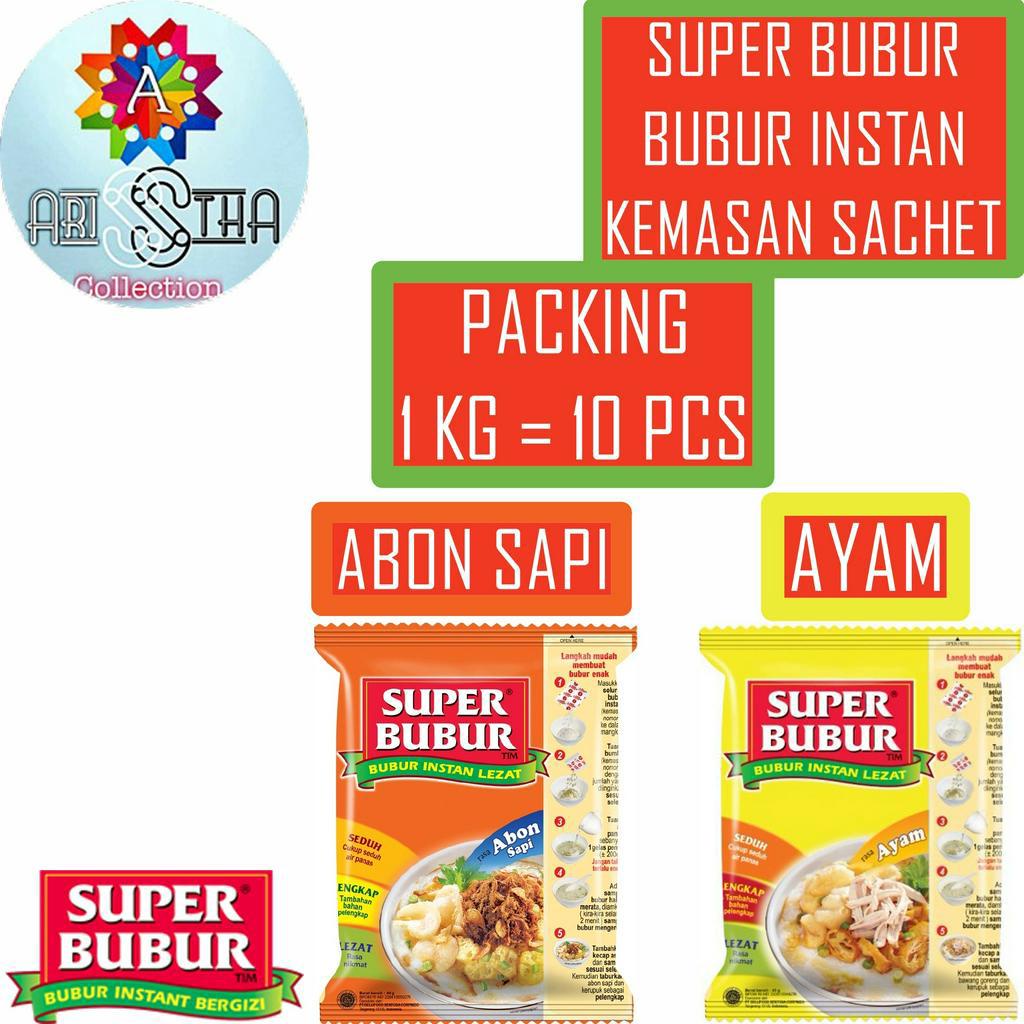 Jual Super Bubur Ayam dan Abon Sapi Kemasan Sachet | Shopee Indonesia