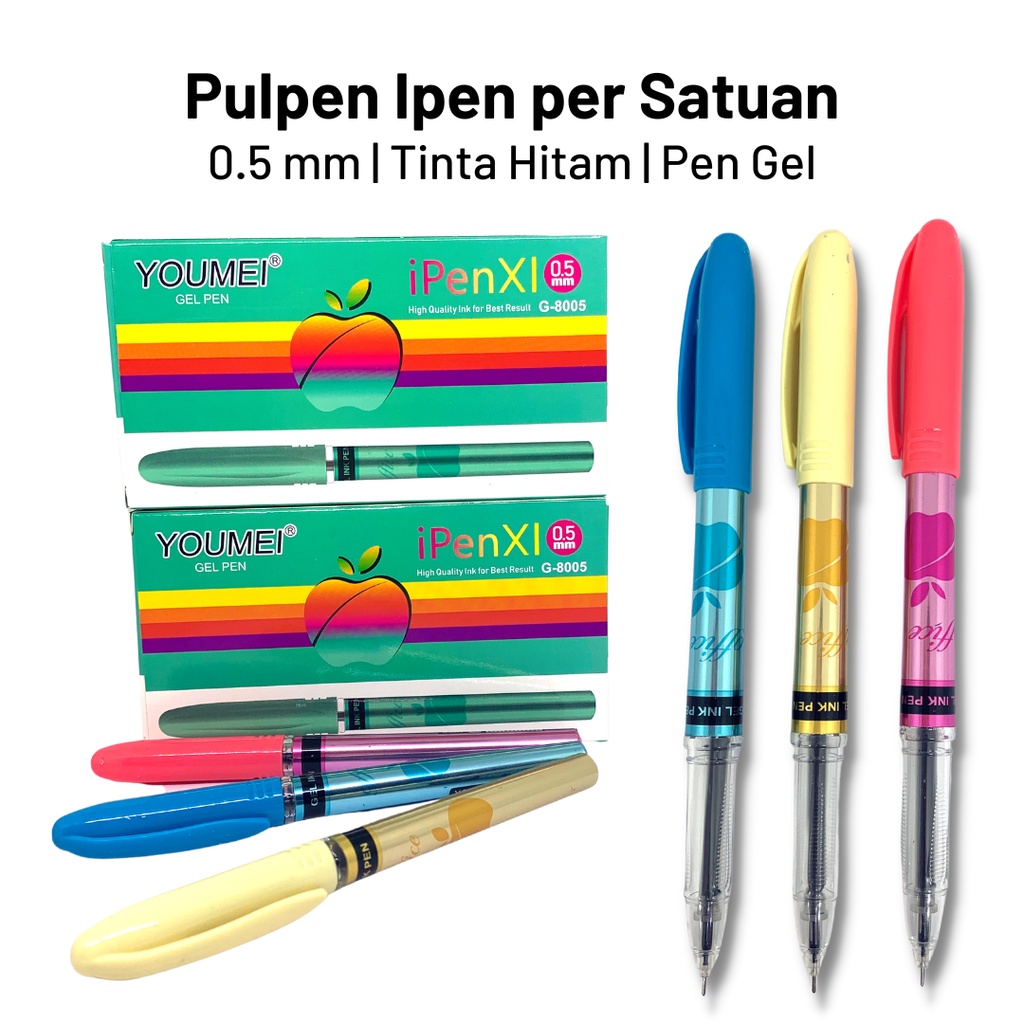 Jual PULPEN GEL YOUMEI IPEN TINTA HITAM PER SATUAN | Shopee Indonesia