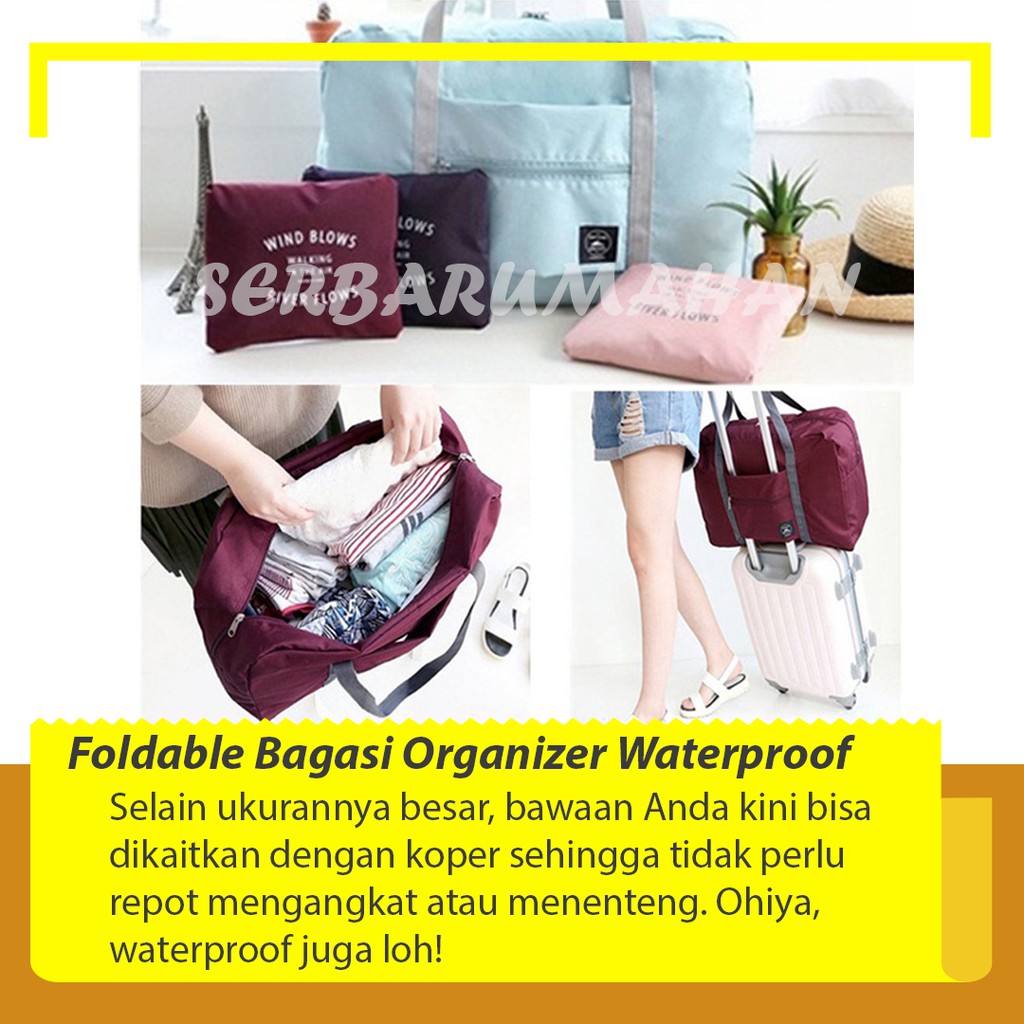 Jual SR314 Tas Travel Besar Travel Bag Karakter Travel Organizer Tas ...