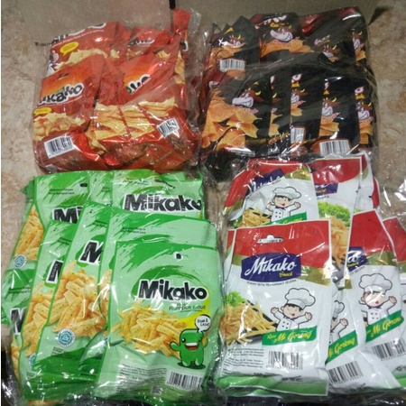 Jual makanan ringan snack mikako rasa balado rumput laut mi goreng sapi ...