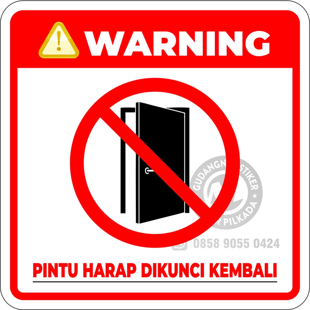 Jual stiker vinyl mohon pintu dikunci kembali | Shopee Indonesia