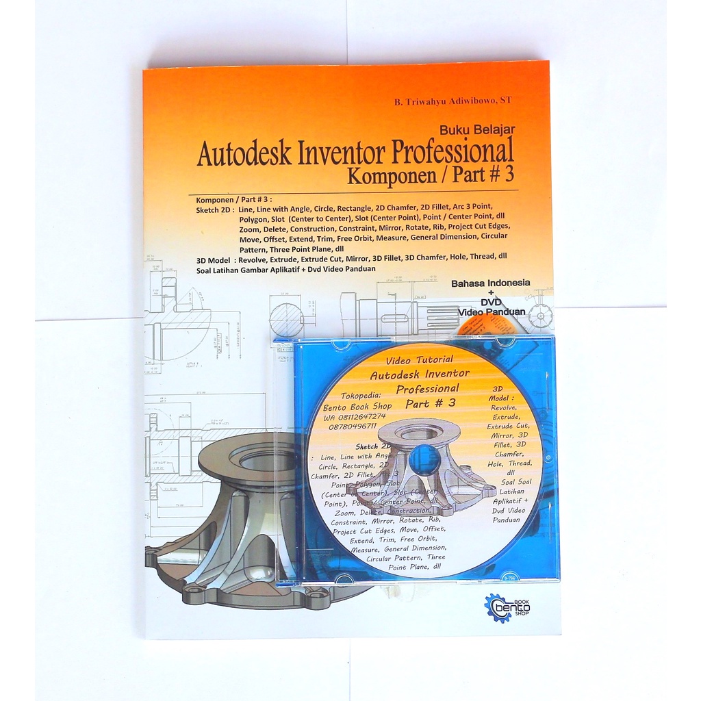 Jual Buku Autodesk Inventor Professional Komponen # 3 + DVD Panduan ...