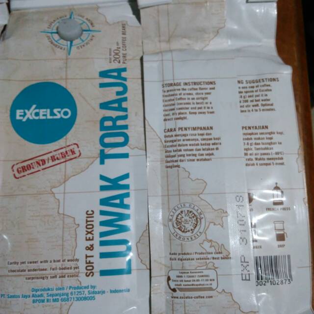 Jual Kopi Excelso Luwak Toraja 200gram | Shopee Indonesia