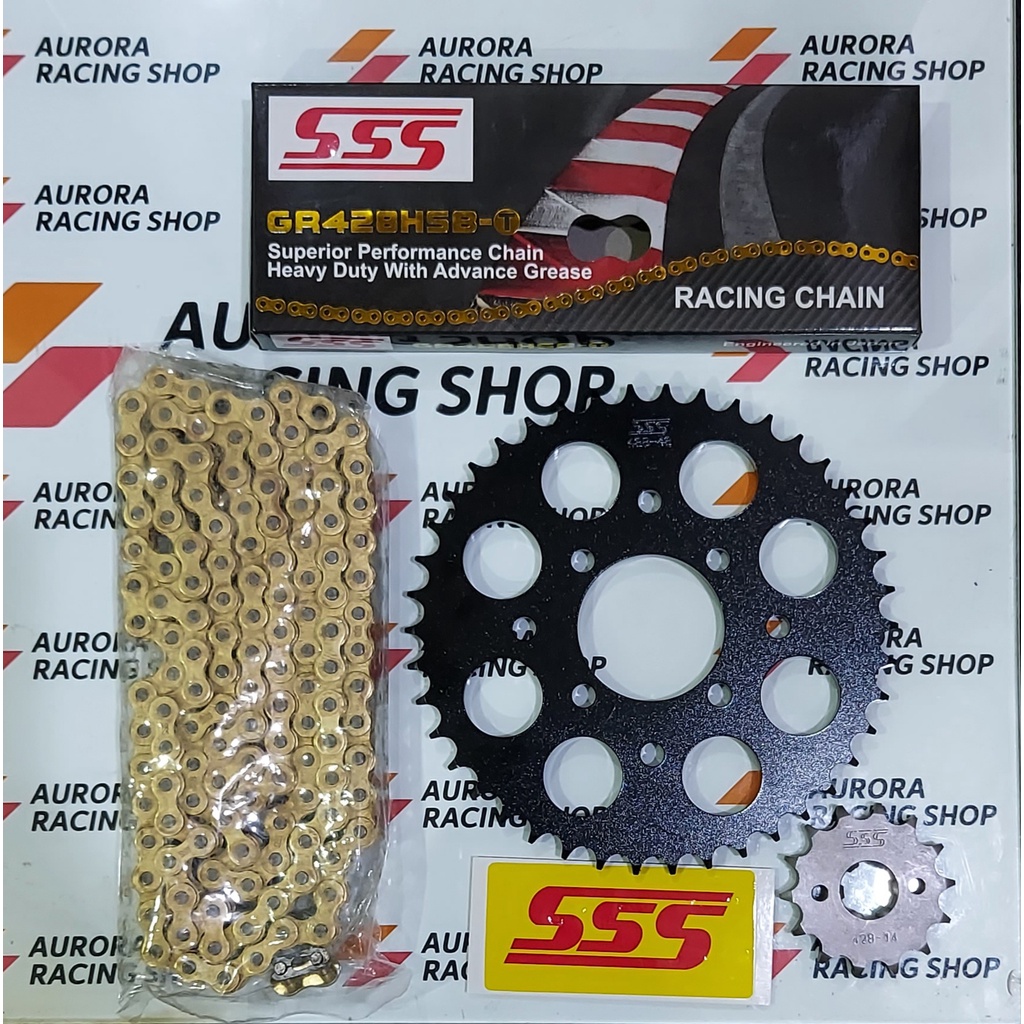 Jual GEAR SET SSS BLACK SATRIA 150 FU OLD / NEW / BARONG / FACE LIFT / INJEKSI & RANTAI SSS 428 ...