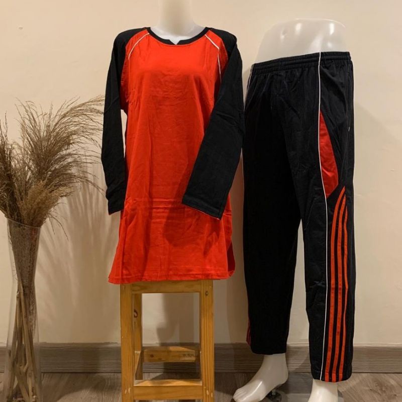 Jual stelana kaus reglan dan tering Lis merah size S,M,L,XL,XXL ...