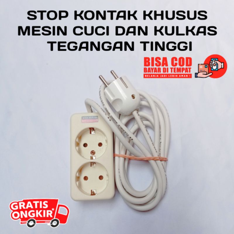 Jual STOP KONTAK KHUSUS MESIN CUCI DAN KULKAS TEGANGAN TINGGI | Shopee ...