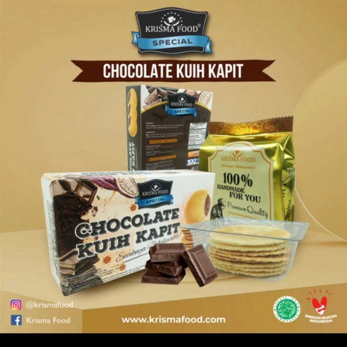 Jual Krisma food, KUIH KAPIT, RASA COKLAT, 100gr | Shopee Indonesia