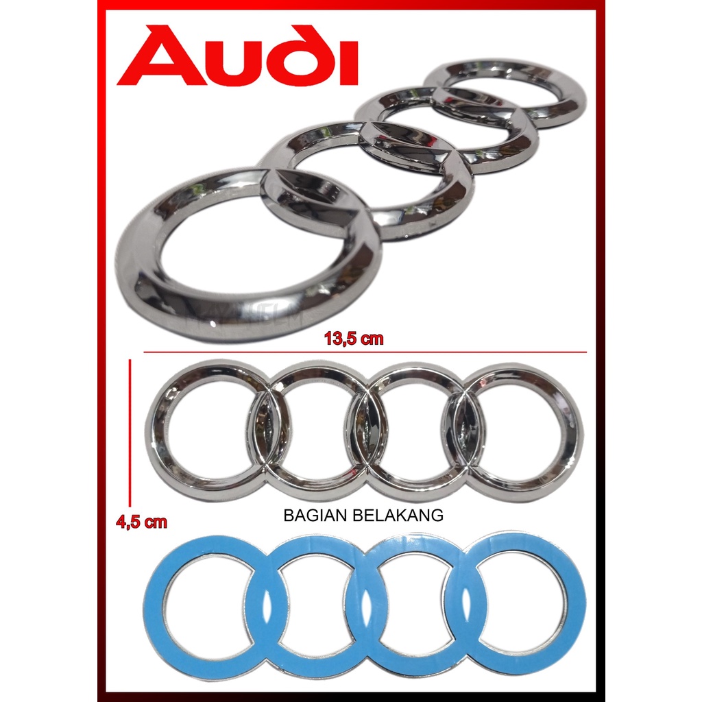 Jual Emblem Logo Mobil AUDI Chrome Best Quality | Shopee Indonesia