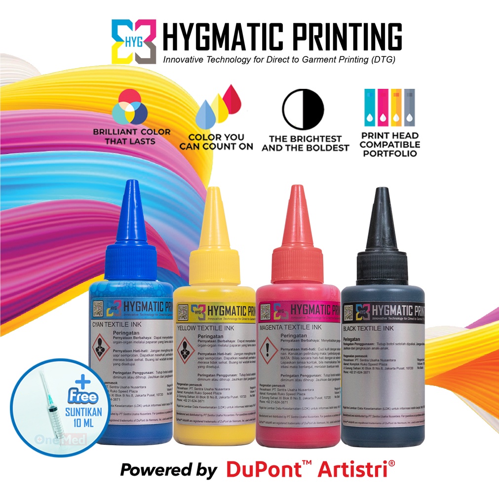 Jual Tinta DTG / DTG Ink - USA DUPONT - CMYK | Shopee Indonesia