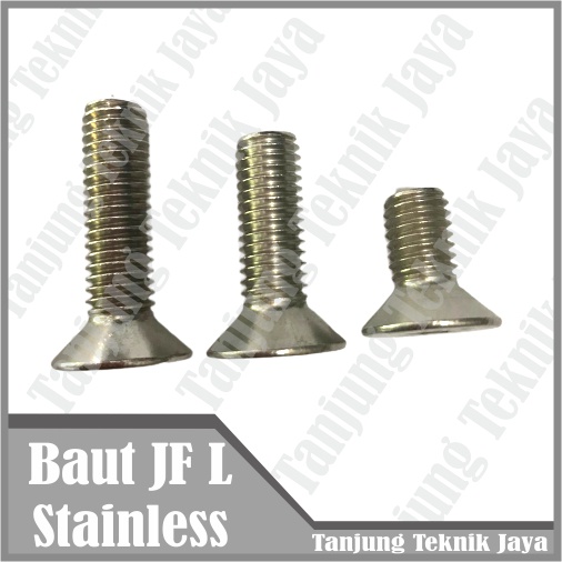 Jual Baut JF L Stainless M8 / Baut JF L Countersunk Stenlinlis m8 ...