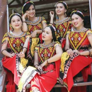 Jual Rompi Teratai Manik Dada kalung manik aksesoris tari dayak ...