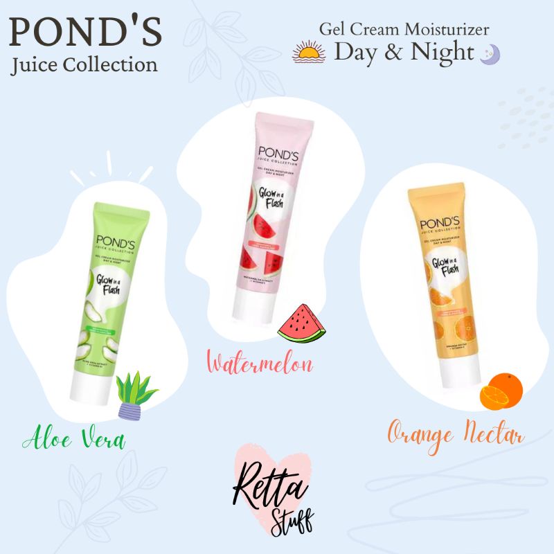 Jual POND'S JUICE COLLECTION MOISTURIZER GLOW IN A FLASH ALL VARIAN 20G ...