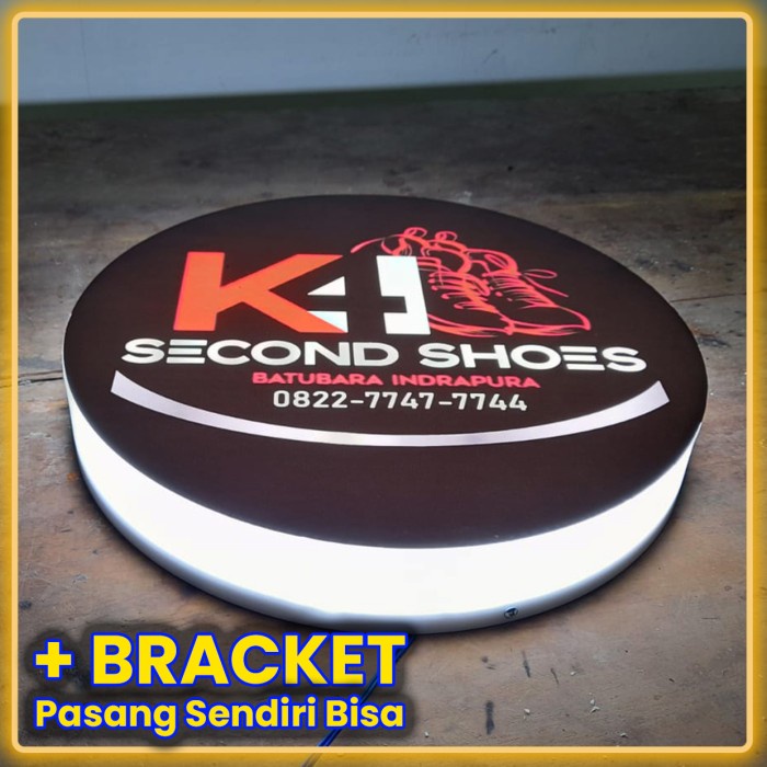 Jual Dekorasi Neon Box Bulat Diameter 80cm 1 Muka Custom Design ...