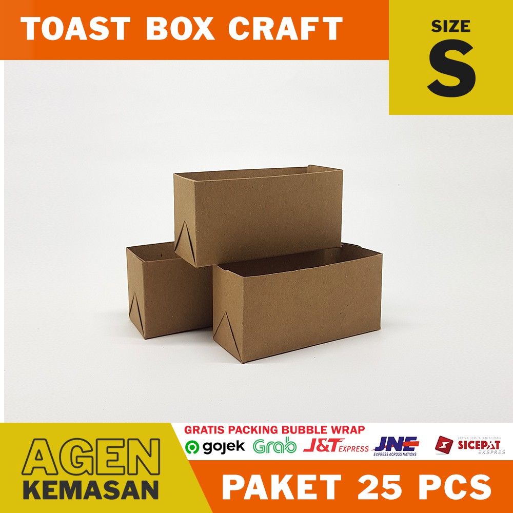 Jual Toast Box Craft Size S 10x4x5 Tempat Sandwich Wadah Roti Bakar ...