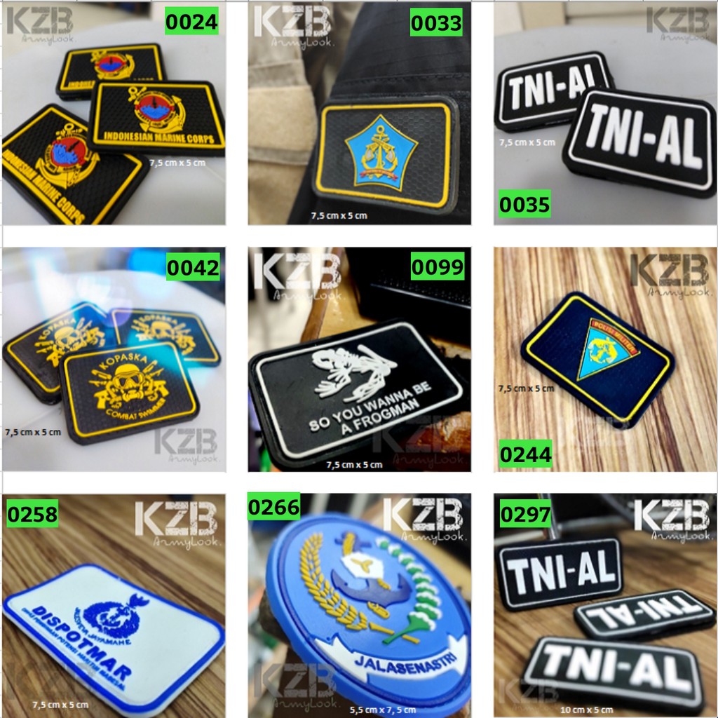 Jual Patch Rubber Velcro TNI AL Series-Emblem Karet TNI ANGKATAN LAUT ...