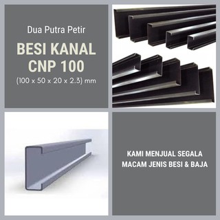Jual Besi Kanal CNP 100 (100 x 50 x 20 x 2.3) mm Indonesia|Shopee Indonesia
