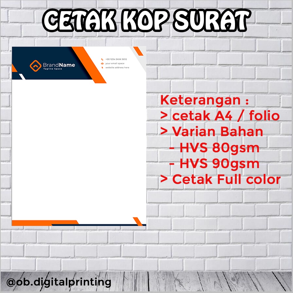 Jual Cetak Kop Surat Murah Full Color Ukuran A4,F4 | Shopee Indonesia