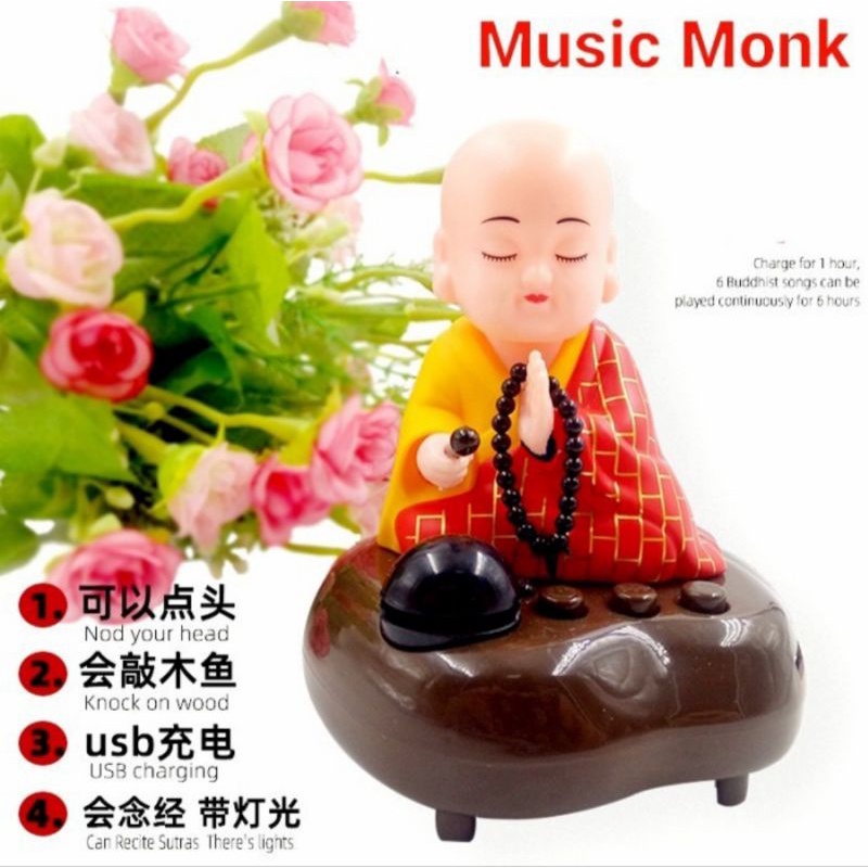 Jual Patung Biksu Budha music ta pei cou | Shopee Indonesia