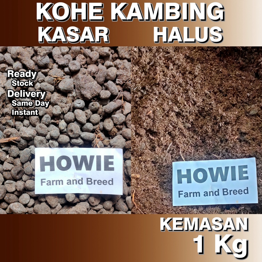 Jual Kohe Pupuk Kandang Kotoran Kambing Halus Kasar 1kg | Shopee Indonesia