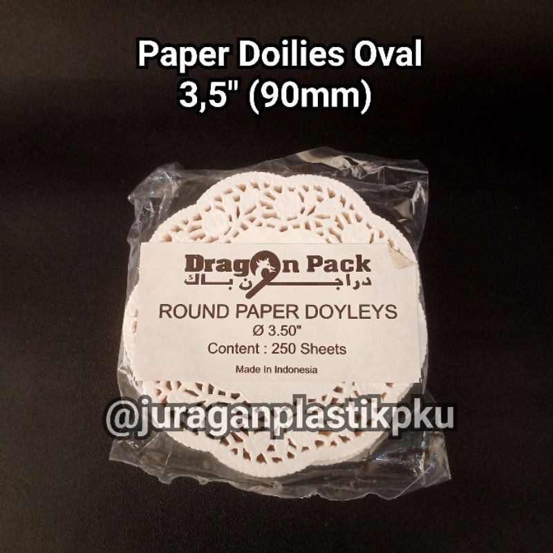 Jual Paper Doyles Doilies Oval 3,5" / Alas Kue 9 cm / Tatakan Toples ...