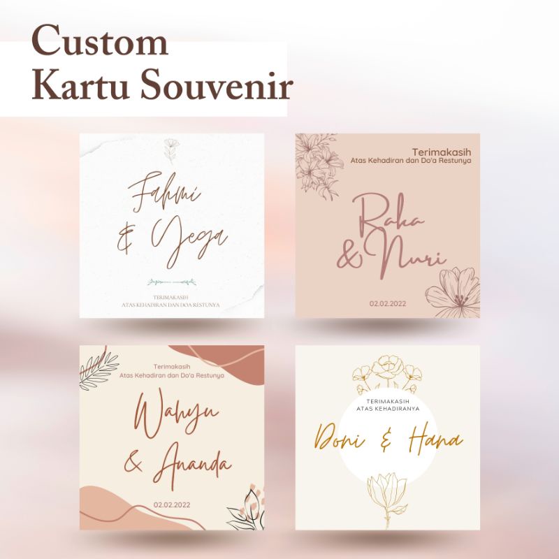 Jual Kartu Souvenir, Custom Kartu Souvenir | Shopee Indonesia