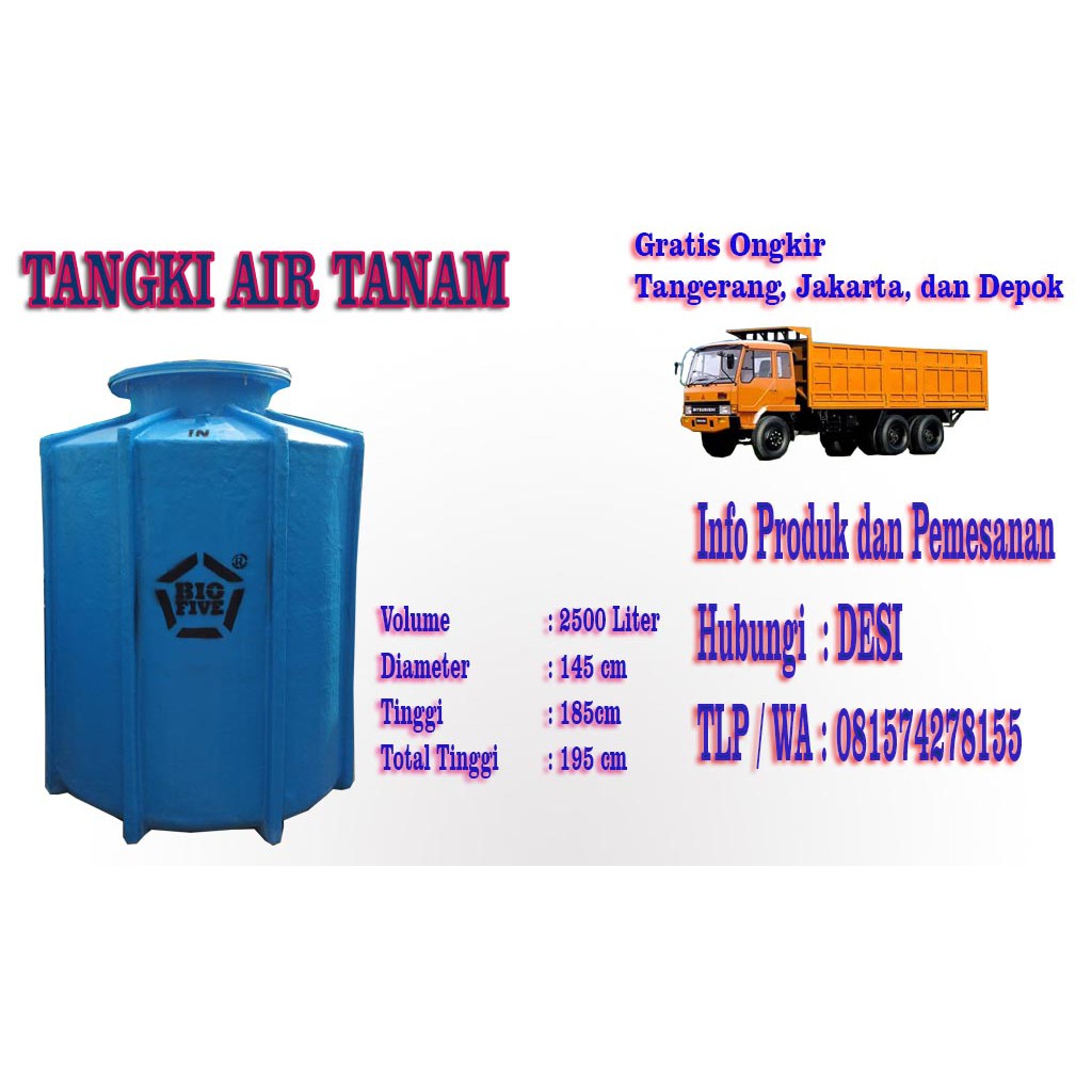 Jual Tangki Air Tanam 2500 Liter | Shopee Indonesia