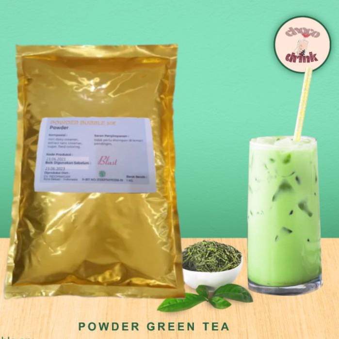 Jual Powder GREEN TEA - Bubuk Minuman 1 KG - BLAST ( Creamer + Gula ...