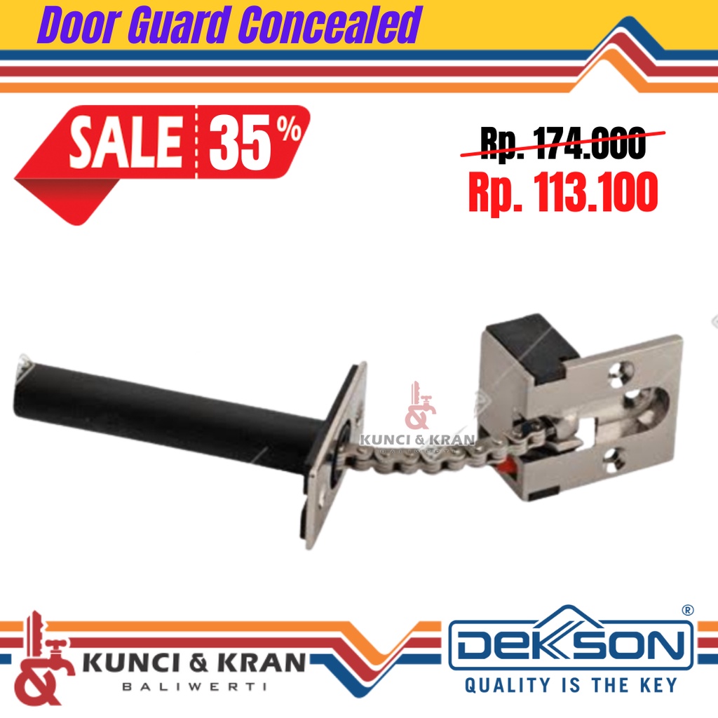Jual DOOR GUARD DEKKSON DG 81005 SN Pengaman Pintu Apartement Penahan ...