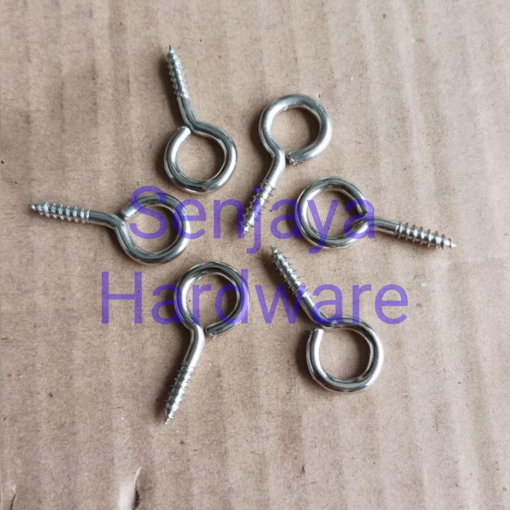 Jual Sekrup skrup gantungan cantolan kapstok tutup screw eyes | Shopee ...