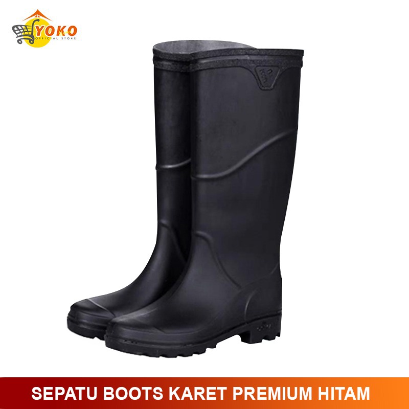 Jual SEPATU BOOT KARET JEEP HITAM PVC / SEPATU BOT KERJA PROYEK SEPATU ...