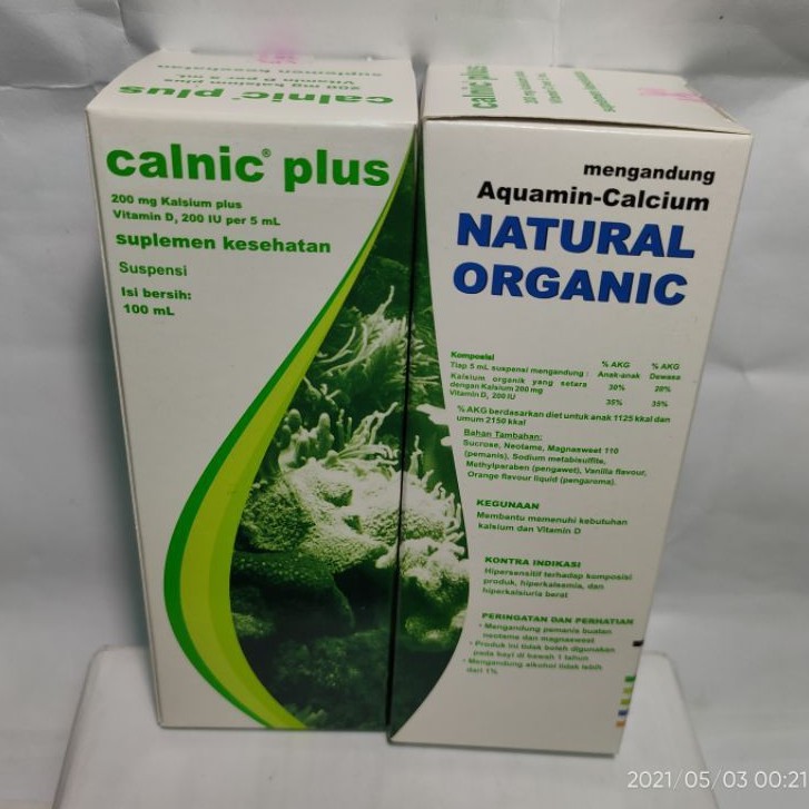 Jual Calnic Plus Sirup 100ml - Suplemen Kalsium dan Vitamin D | Shopee ...