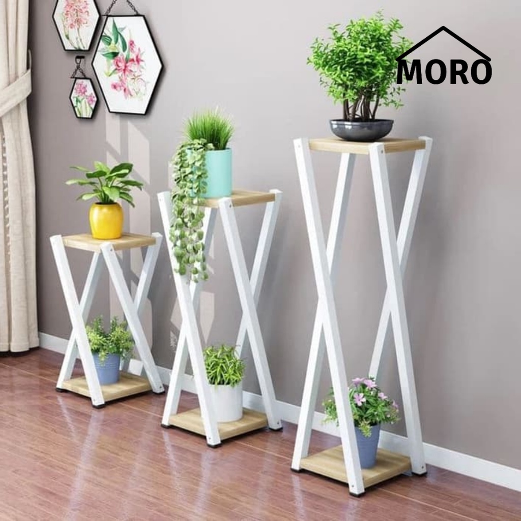 Jual SET RAK TANAMAN HIAS KAYU DEKORATIF (1 SET DAPAT 3) Wooden Flower ...