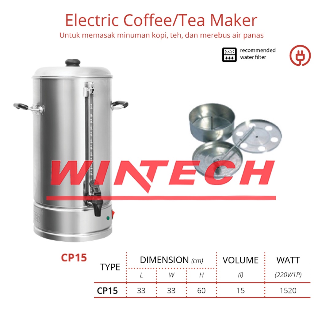 Jual GETRA CP15 CP-15 Electric Coffee/tea Maker (Mesin Pembuat Kopi / teh) - Teko Pemanas Air ...