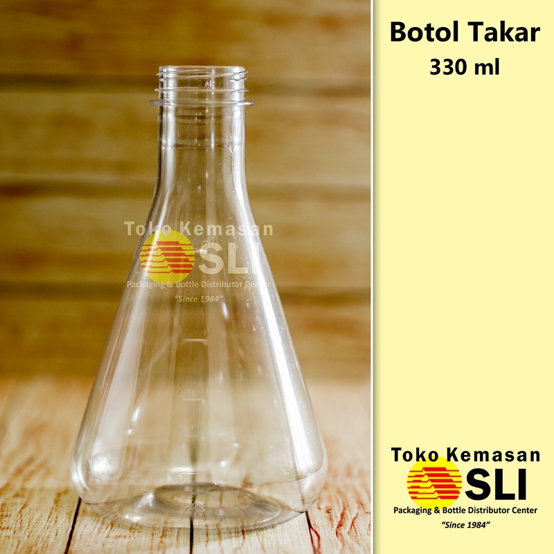 Jual Botol Takar 330 ml Bening Botol Lab / Kimia | Kemasan Package ...