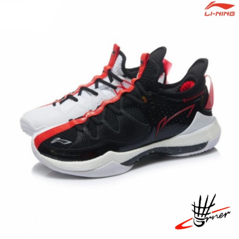 Jual Sepatu Badminton Lining Halberd III 3 AYAR025-2 Black White ...